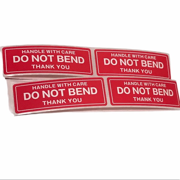 Office | 20 Do Not Bend Handle With Care Stickers 1x3 | Poshmark